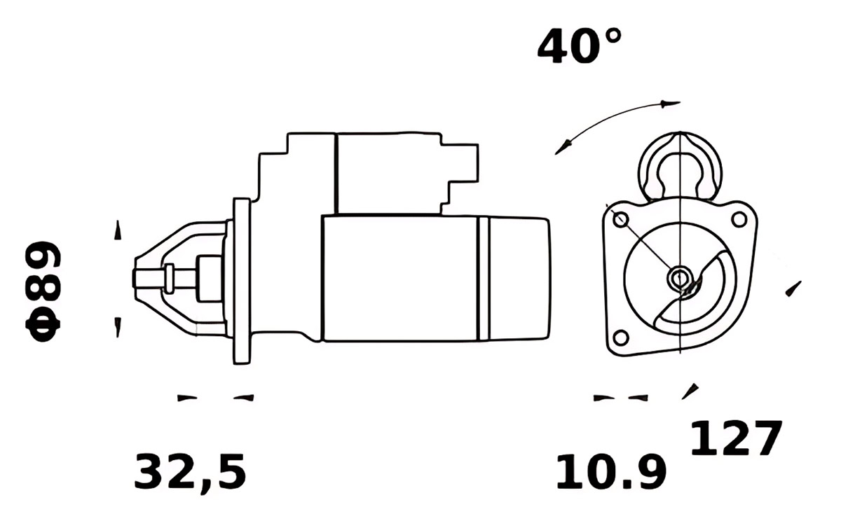 11.131.984 AZE4214 MS4 MAHLE (Letrika, Iskra) starter motor (11131984 ...