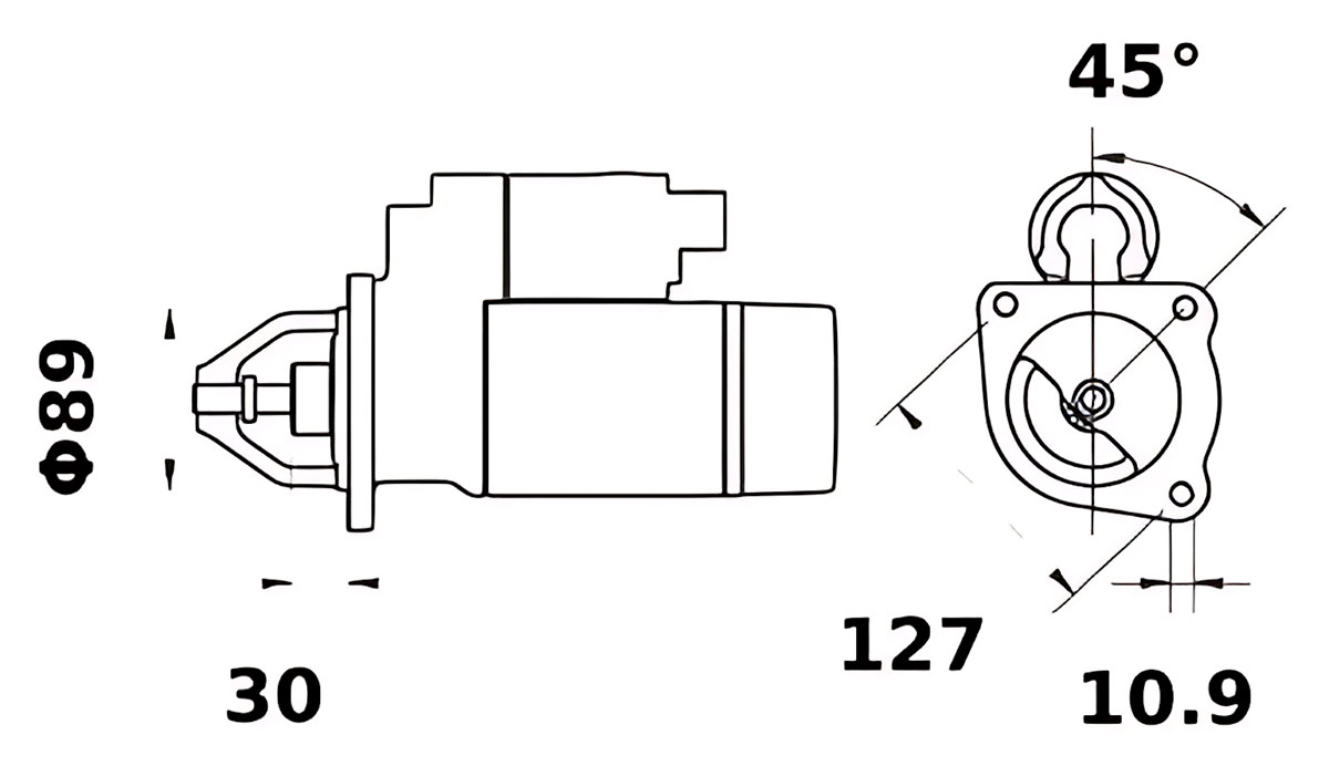 11.131.921 AZE4194 MS24 MAHLE (Letrika, Iskra) starter motor (11131921 ...